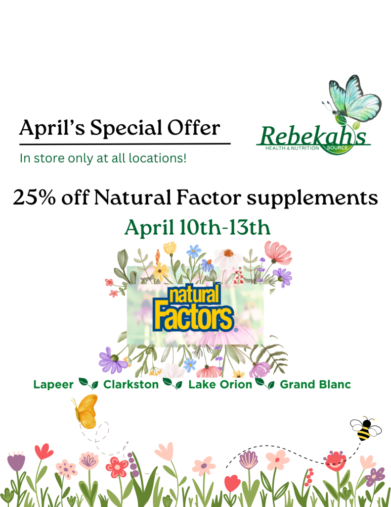 25% Off All Natural Factors Brand Products - Rebekah's Health and Nutrition